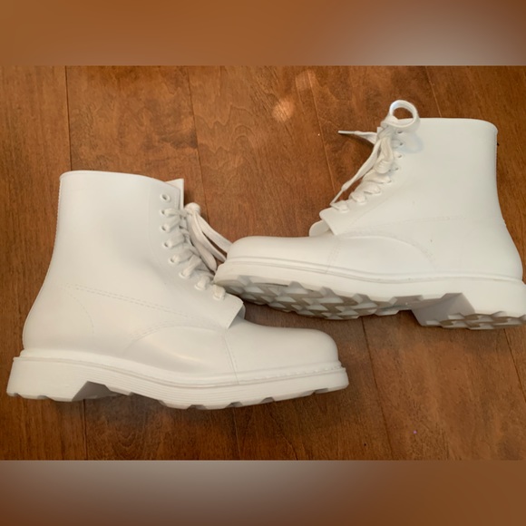 Qupid | Shoes | White Lace Up Boots | Poshmark